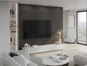 Mexen Lam-F, akustické stěnové lamely 275 × 30 cm, plstěný podklad 8 mm, technická dýha, dub onyxový, S105-275307-3015-010
