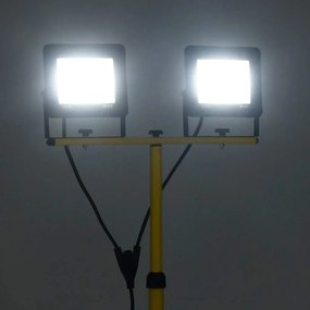 LED reflektor se stojanem 2 x 50 W studené bílé světlo 149661