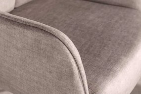 Designová otočná židle Brock taupe samet