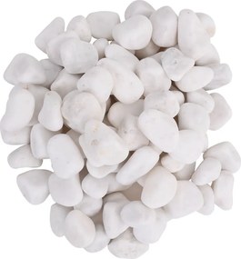 vidaXL Leštěné oblázky 10 kg 2–5 cm [155329] Barva: Bílá