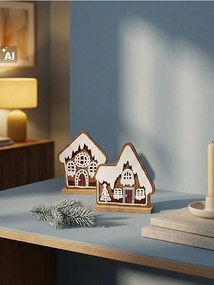 Sinsay - Vánoční dekorace ve tvaru perníkové chaloupky 2 pack - vícebarevná