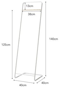 Bílý stojací věšák YAMAZAKI, výška 140 cm