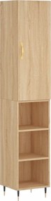 vidaXL Skříň highboard 34,5 x 34 x 180 cm kompozitní dřevo [3198964] Barva: hnědý dub