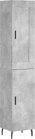 Skříň highboard betonově šedá 34,5x34x180 cm kompozitní dřevo 3200149