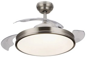 Philips 8719514408555 Atlas stropní svítidlo s ventilátorem LED D485mm 35W/4500lm 2700-4000-5500K nikl, dálkové ovládání Ventilátory