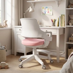 Dětská rostoucí židle Neoseat KIDDY FIVE — látka, pratelný potah, růžová