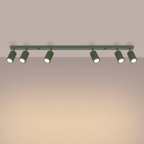 Sollux Lighting Stropní svítidlo KARBON 6L olivově zelené