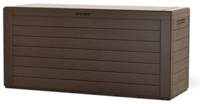 Prosperplast Úložný box WOODEBOX, 280L, 120x46x57cm, tmavě hnědá