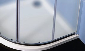 Polysan EASY LINE čtvrtkruhová sprchová zástěna 900x900mm, sklo BRICK EL2638