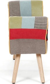 Taburet AK-131 PW2, vícebarevná, látka (103 x 31) cm