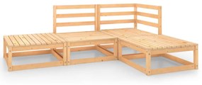vidaXL 4dílná zahradní sedací souprava masivní borové dřevo