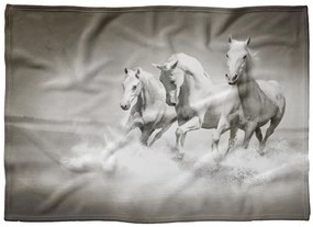 IMPAR Fleecová deka Běžící koně 150x120 cm (Rozměr : 150 x 120 cm, Podšití beránkem: NE)