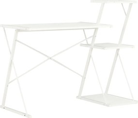 vidaXL Psací stůl s poličkami 116 x 50 x 93 cm [20289] Barva: Bílá