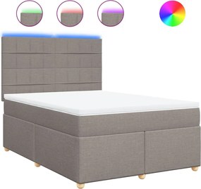Box spring postel s matrací taupe 160x200 cm textil 3293635