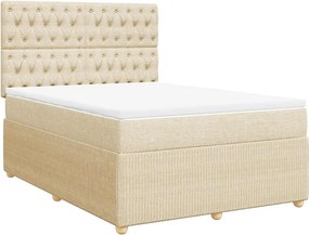 Box spring postel s matrací krémová 160x200 cm textil 3294419