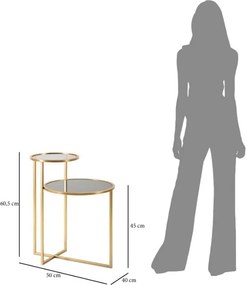 Designový odkládací stolek Calantha 50 cm zlatý
