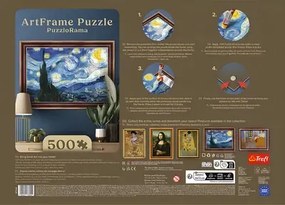 TREFL Art Frame Puzzle Hvězdná noc / 500 dílků / s rámem / 31,5 × 47 c