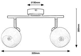 Rabalux - Bodové svítidlo 2xE14/40W/230V
