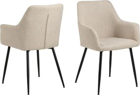 ACTONA GROUP Jídelní sestava CADIZ béžová s područkami Ø120x75 cm H000025042