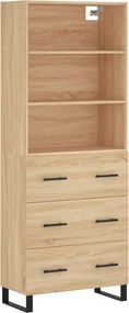 Skříň highboard dub sonoma 69,5 x 34 x 180 cm kompozitní dřevo 3189408