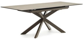 Hnědý rozkládací jídelní stůl s keramickou deskou 90x160 cm Atminda – Kave Home