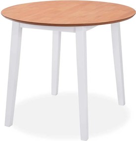Jídelní set 3 kusy, MDF a kaučukovníkové dřevo, bílý 274942