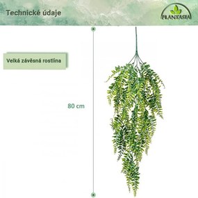 PLANTASIA Umělá závěsná rostlina, 80 cm, 2 kusy