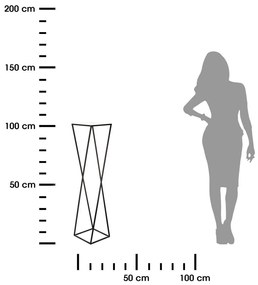 Stojan na květiny LEKOK 100 cm černý