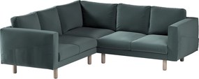 Potah na pohovku IKEA Norsborg rohová 4-místná barva zelená látka sametová
