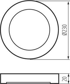 Kanlux 24607- LED Str./pod. svítidlo 2v1 ERGA LED/17W/230V 3000/4000/6500K černá
