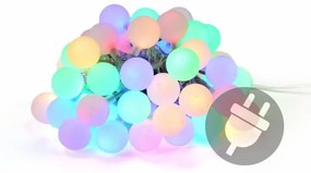Nexos Zahradní párty osvětlení - venkovní 50 LED pastelové barvy