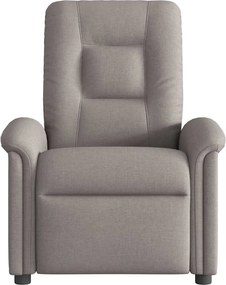 Elektrické masážní polohovací křeslo taupe textil 3303251
