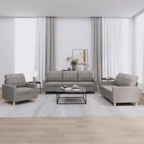 3dílná sedací souprava s poduškami taupe textil 3201249
