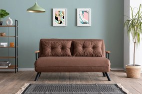 Atelier del Sofa 2-místná pohovka Sando 2-Seater - Light Brown, Světlá Hnědá