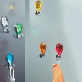 Spirella JEWEL samolepící háček čirý diamant / plast / 30 x 65 mm