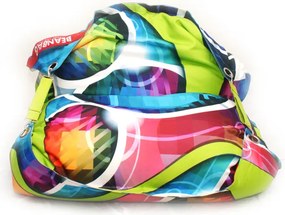 BeanBag Designový sedací vak 189x140 Abstrakt s popruhy