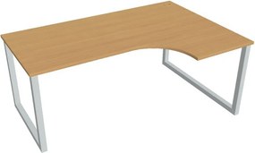 Kancelářský pracovní stůl Hobis Ergo UEO180060L, bílá RAL 9016, deskabuk