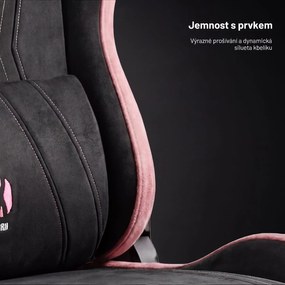 Látková herní židle černo-růžová Diablo X-Horn 2.0 Akira Pink Normal