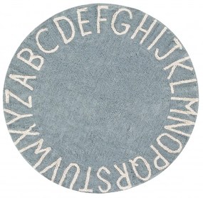 Hans Home | Přírodní koberec, ručně tkaný Round ABC Vintage Blue-Natural