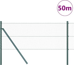 Hexagonální kotvení plotu 50 x 0,6 m Ocel potažená PVC Šedá 3352842