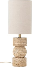 Kamenná stolní lampa v přírodní barvě s textilním stínidlem (výška 53 cm) Marci – Bloomingville
