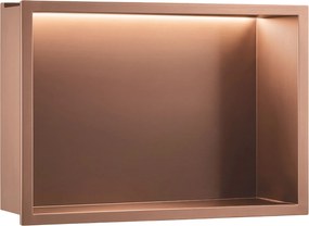 Rea Rea, VSTAVANÁ KOUPELNOVÁ POLICE LED 30x45 brush copper, REA-08567