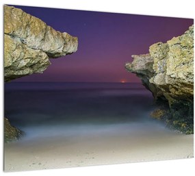 Skleněný obraz - mořský útes (70x50 cm)