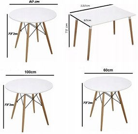Stůl SCANDI 80 cm
