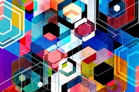 Samolepící tapeta abstraktní geometrie