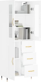 Skříň highboard bílá 69,5 x 34 x 180 cm kompozitní dřevo 3198641