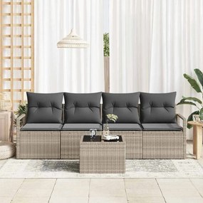 Set pohovek 5 ks 4-Počet míst Světle šedá a tmavě šedá 3346252