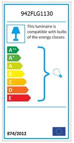 Černobílé stropní svítidlo se skleněným stínidlem ø 15 cm Atmaca – Opviq lights
