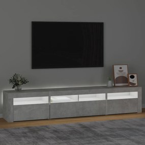 TV skříňka s LED osvětlením betonově šedá 210x35x40 cm 3152733