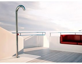 AMA Luxury Shower Zahradní sprcha Titano černý matný nerez s nezámrzným systémem